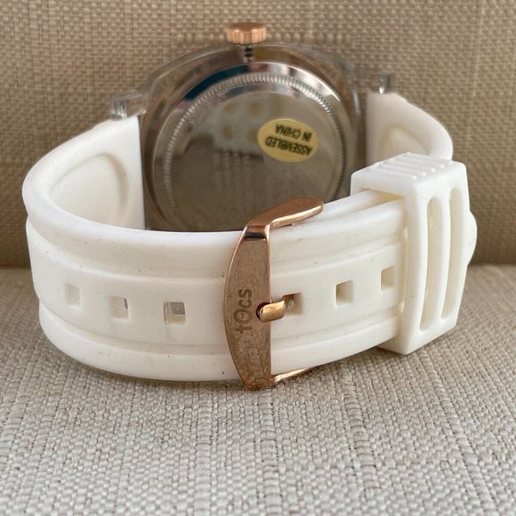 tocs | Accessories | Tocs Wristwatch Gold Tone Case Quartz Analog ...